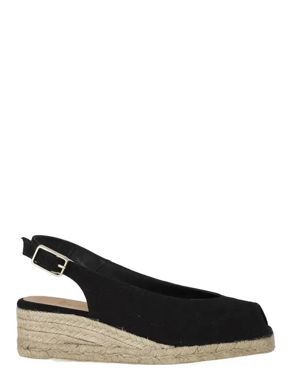 CastaÑer Slingback Espadrilles - Black