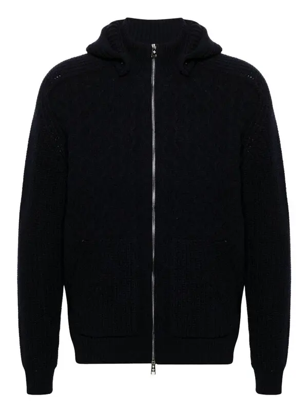 Tagliatore Knitted Wool-blend Zip-up Jacket - Multicolor