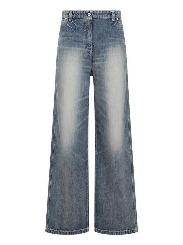 Kenzo Cotton Denim Pants - Blue