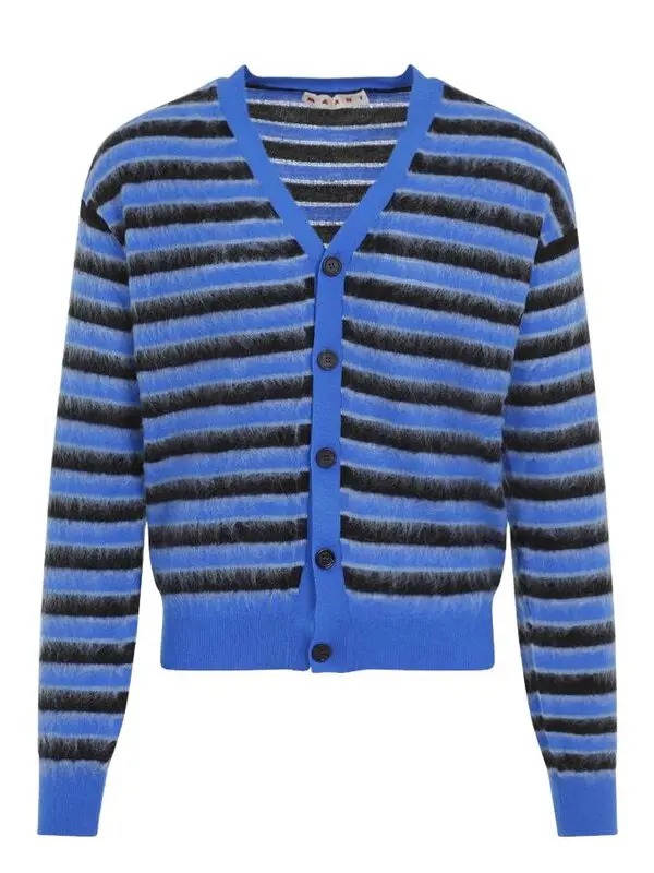 Marni Virgin Wool Cardigan - Blue
