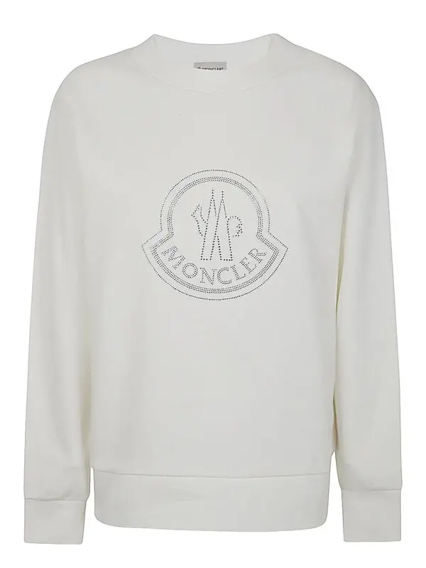 Moncler Round Neck Sweater - White