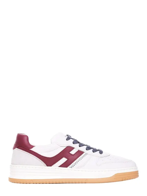 Hogan H630 Lace-up Sneakers - Ivory/bordeaux