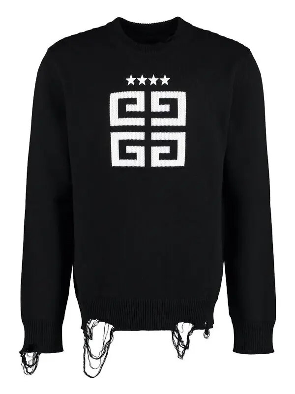 Givenchy Cotton Crew-neck Sweater - Black