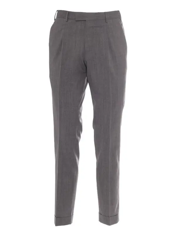 PT TORINO Master Pleated Trousers - Gray