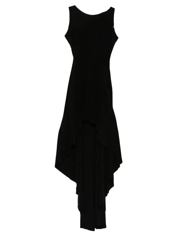 Norma Kamali Sleeveless Draped Dress - Black