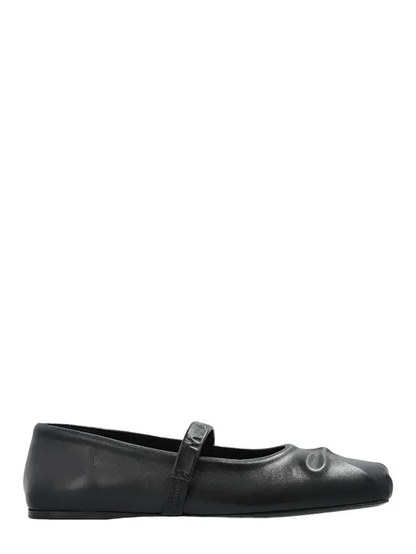 Marni Bow-detail Mary Jane Ballerinas - Black