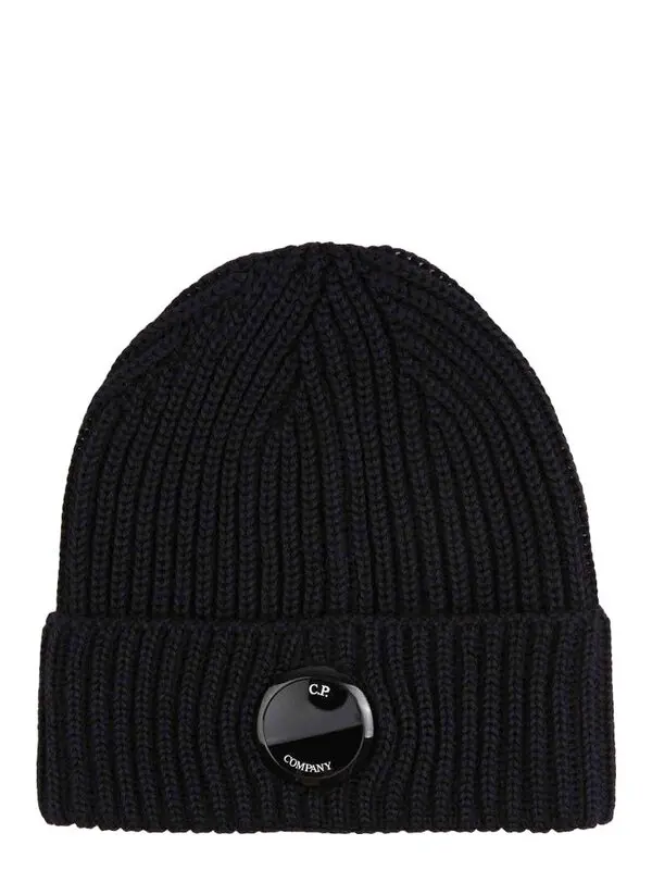 C.P. COMPANY Wool Beanie - Navy Blue