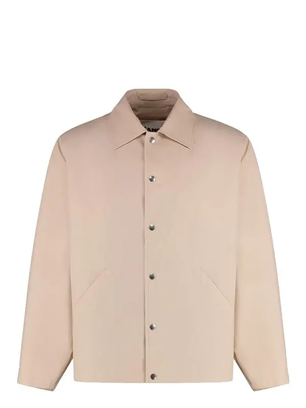 JIL SANDER Button-front Cotton Jacket - Beige