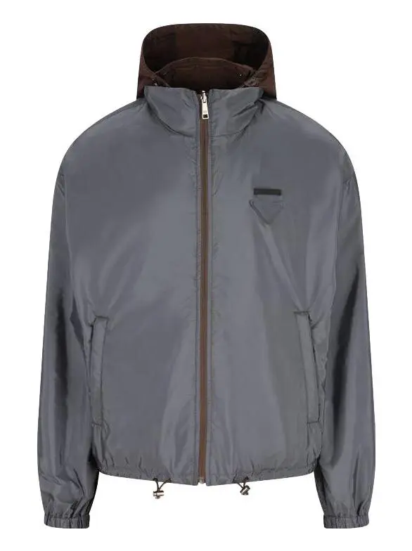 Prada Re-nylon Reversible Jacket - Cacao+iron