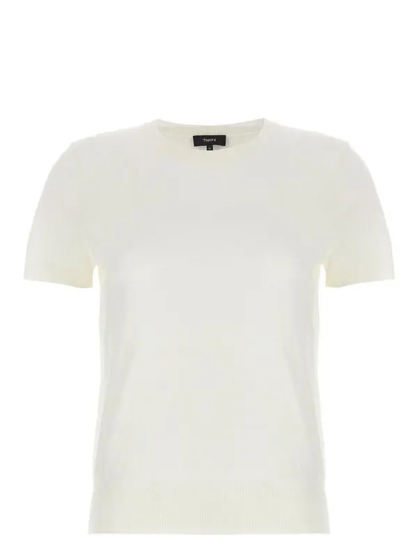 Theory Short-sleeved Wool Sweater - White