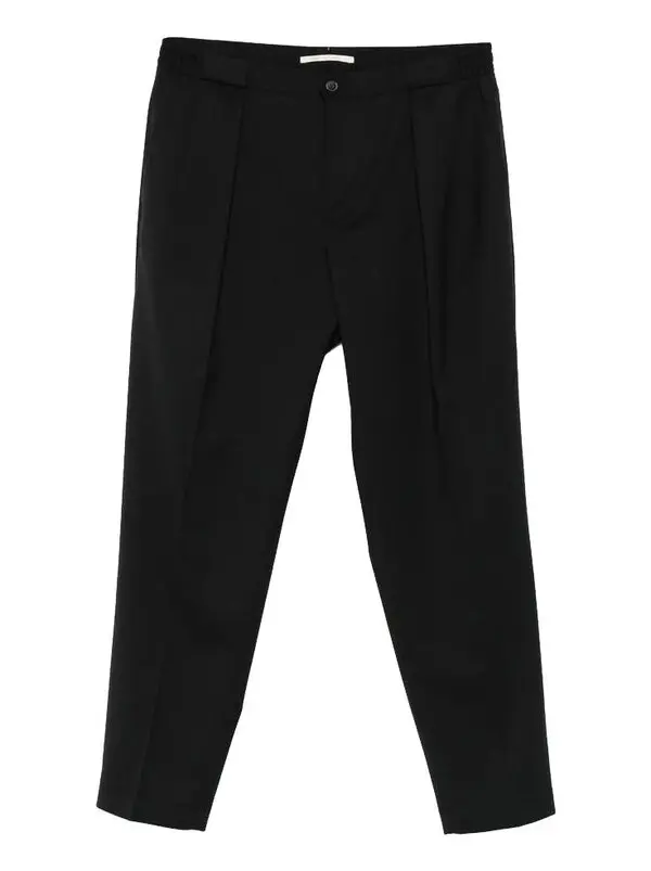BRIGLIA 1949 Pleated Straight Leg Trousers - Black