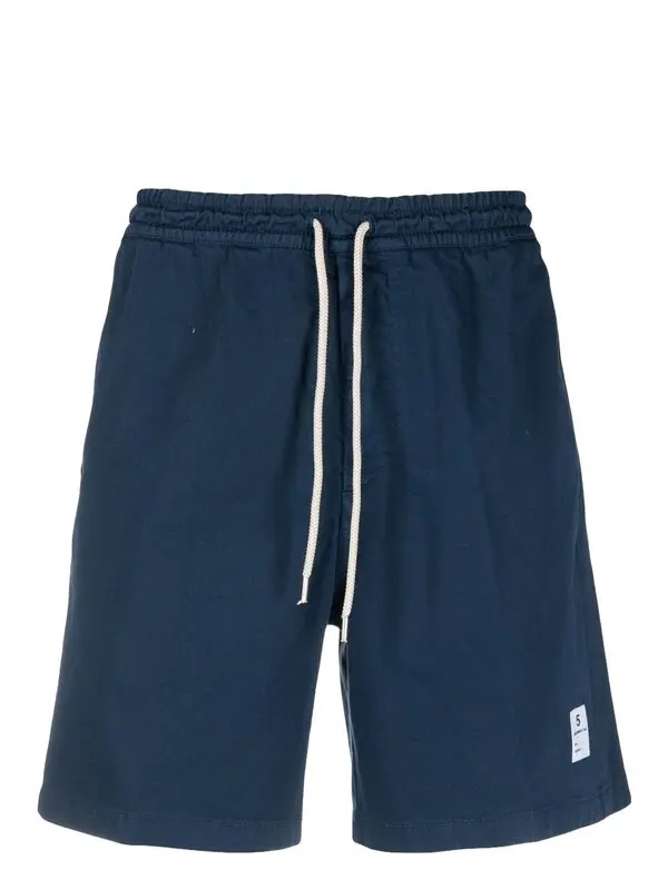 DEPARTMENT 5 Drawstring Stretch-cotton Shorts - Blue