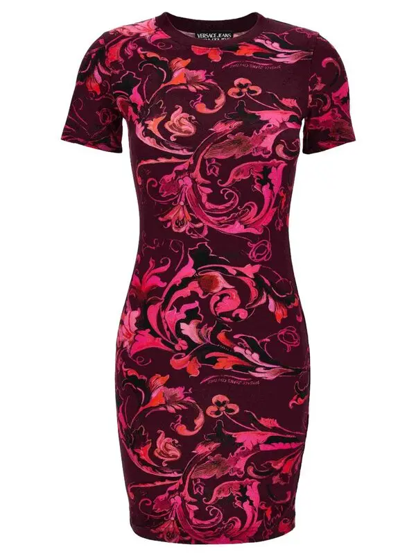 Versace Floral Dress - Red