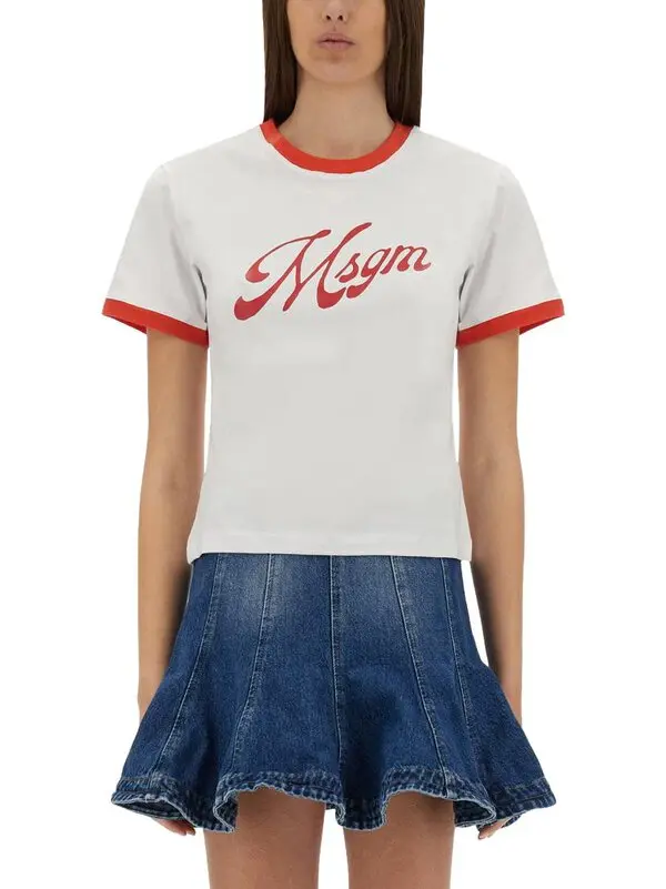 MSGM T-shirt With Logo - White