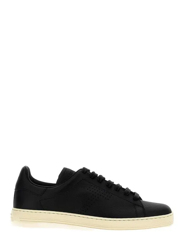 TOM FORD Warwick Leather Sneakers - Black