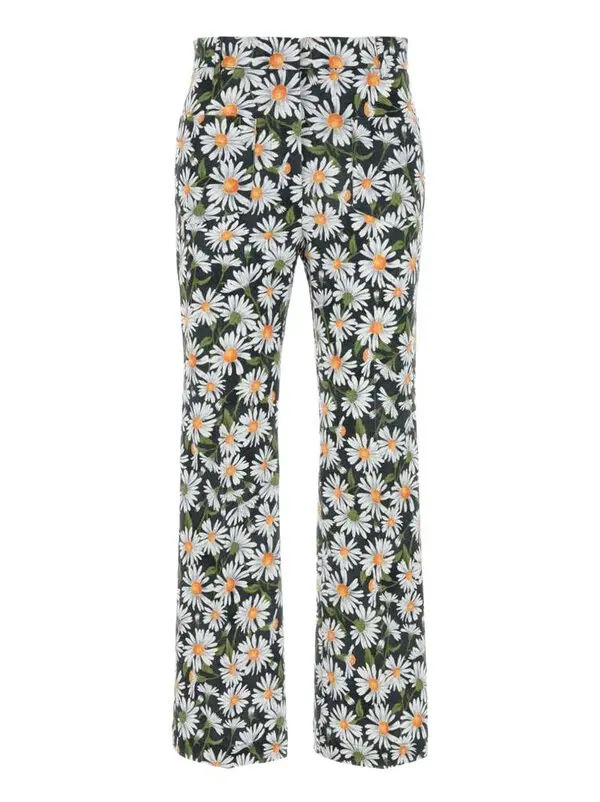 Max Mara Printed Stretch Cotton Pants - Floral