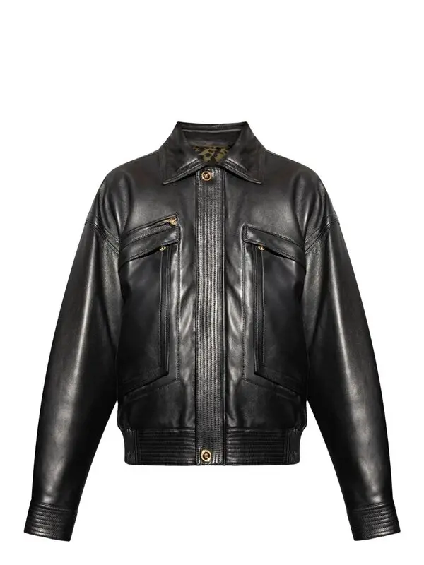 Versace Lambskin Jacket - Black