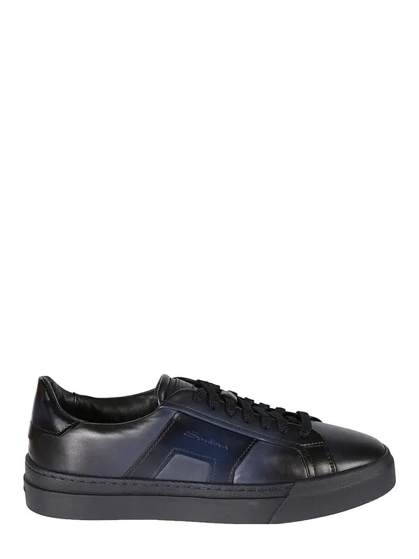 Santoni Leather Sneakers - Blue