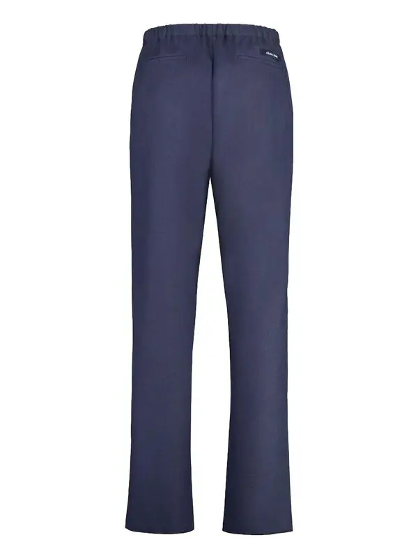 Fendi Wool Wide-leg Trousers - Blue