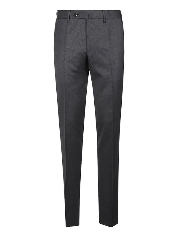 PT TORINO Slim Flat Front Pants - Grey