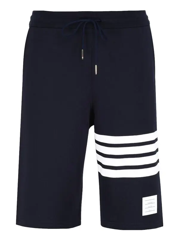 Thom Browne Stripe Detail Sweatshorts - Blue