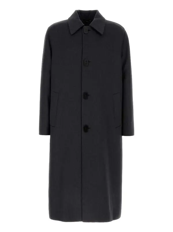 Fendi Charcoal Wool-blend Coat - Grey