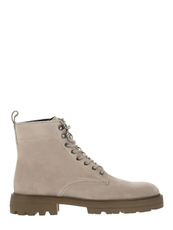Hogan H673 Suede Leather Boots - Grey