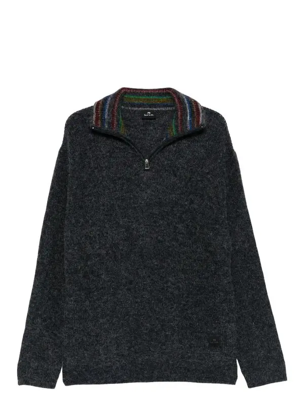 Paul Smith Zip-up Sweater - Black