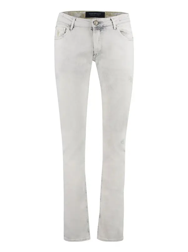 HANDPICKED Orvieto Slim-fit Jeans - Grey