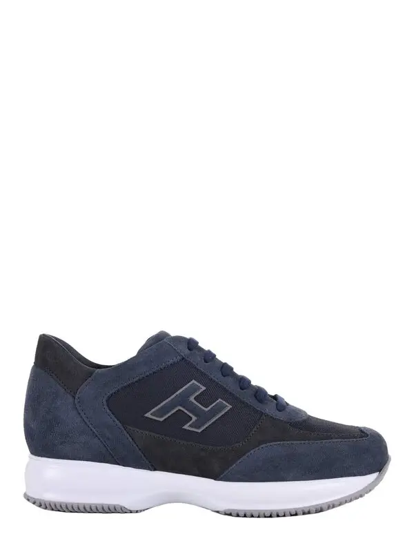 Hogan Suede And Nylon Sneakers - Blue