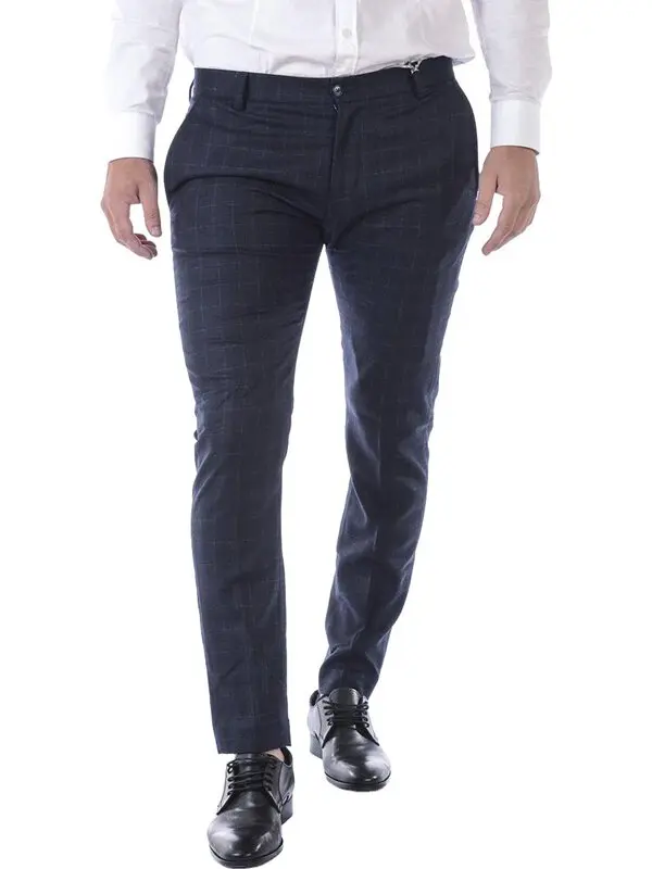 DANIELE ALESSANDRINI Slim Fit Trousers - Blue