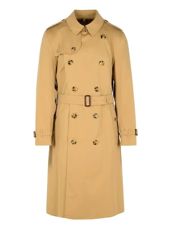 Burberry The Kensington Long Cotton Trench Coat - Beige