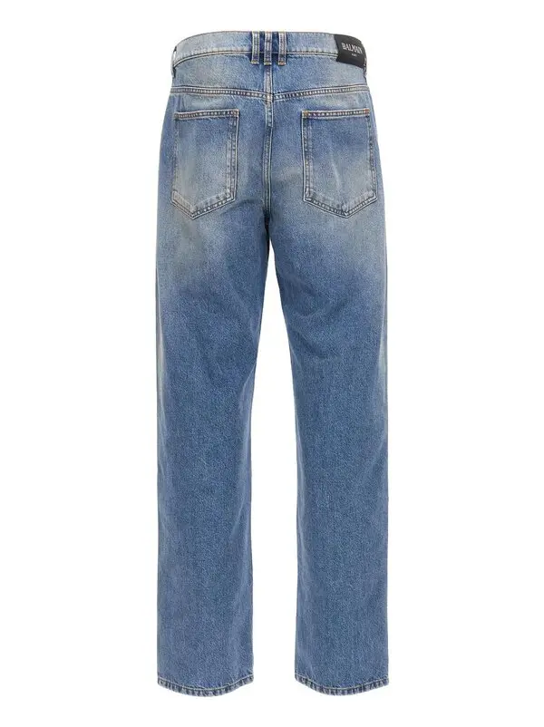 Balmain Cotton Denim Jeans - Blue