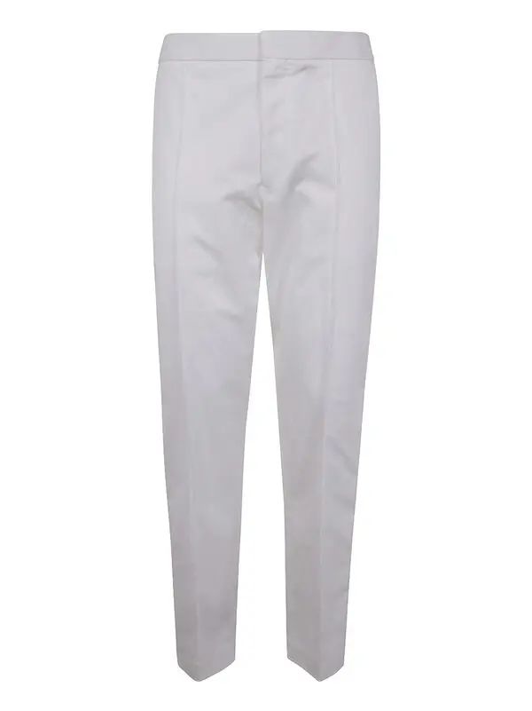 Zegna Cotton, Linen, And Silk Trousers - White
