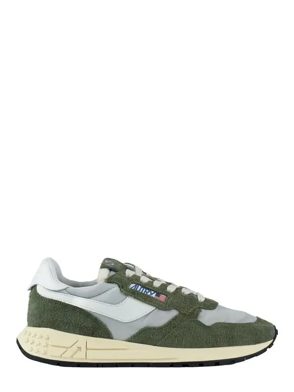AUTRY Suede And Nylon Low Top Sneakers - Green