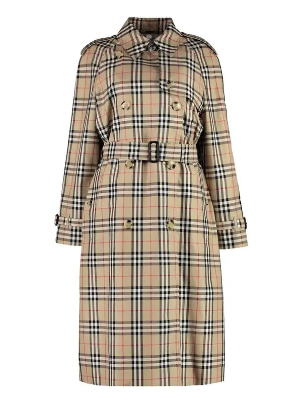 Burberry Gabardine Trench Coat - Beige