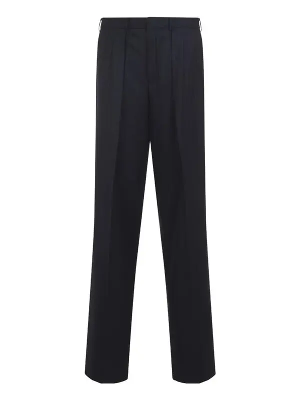 TOM FORD Pinstriped Wool Pants - Blue