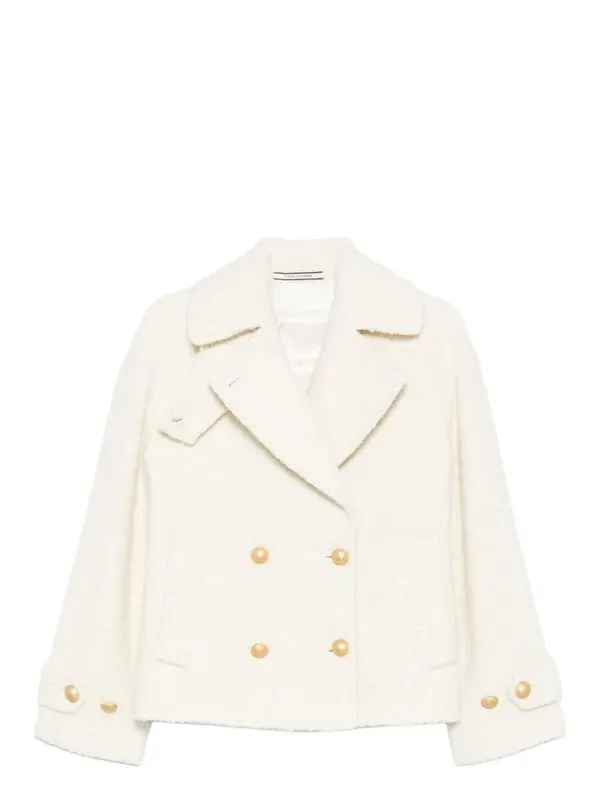 Tagliatore Short Double-breasted Jacket - White