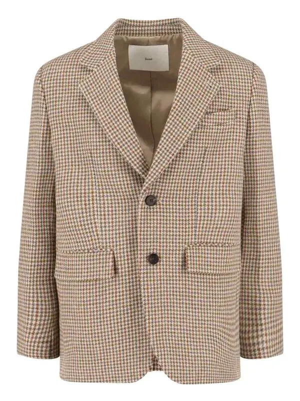 DUNST Checked Jacket - Beige