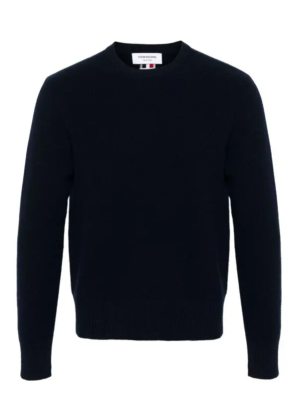 Thom Browne Intarsia-knit Wool Sweater - Blue