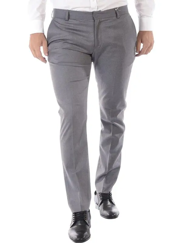 DANIELE ALESSANDRINI Slim Fit Trousers - Grey