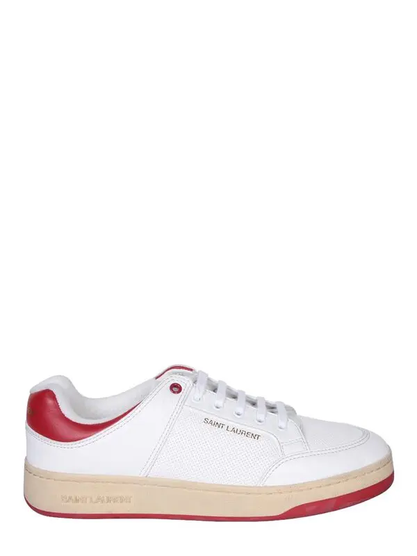 Saint Laurent Leather Sneakers - White