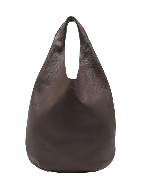 A.p.c. Calf Leather Tote - Brown
