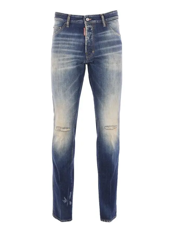 Dsquared2 Distressed Denim Jeans - Blue