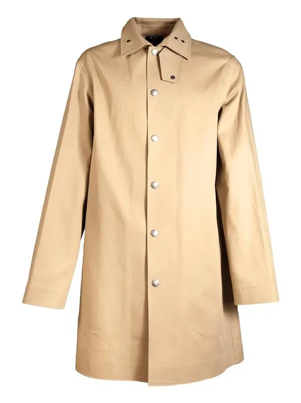 A.p.c. Cotton Trench Coat - Beige