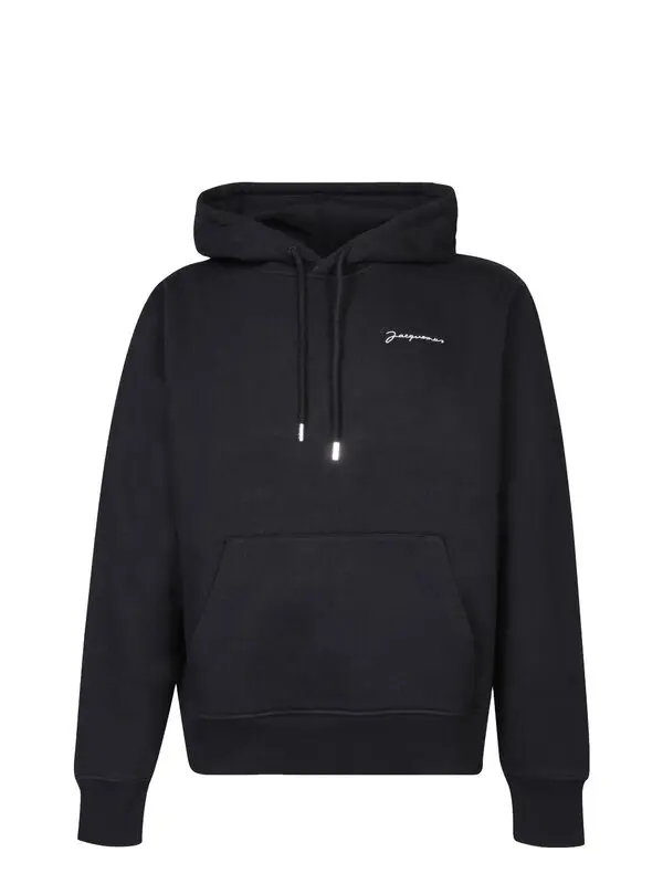 Jacquemus Cotton Hoodie - Black