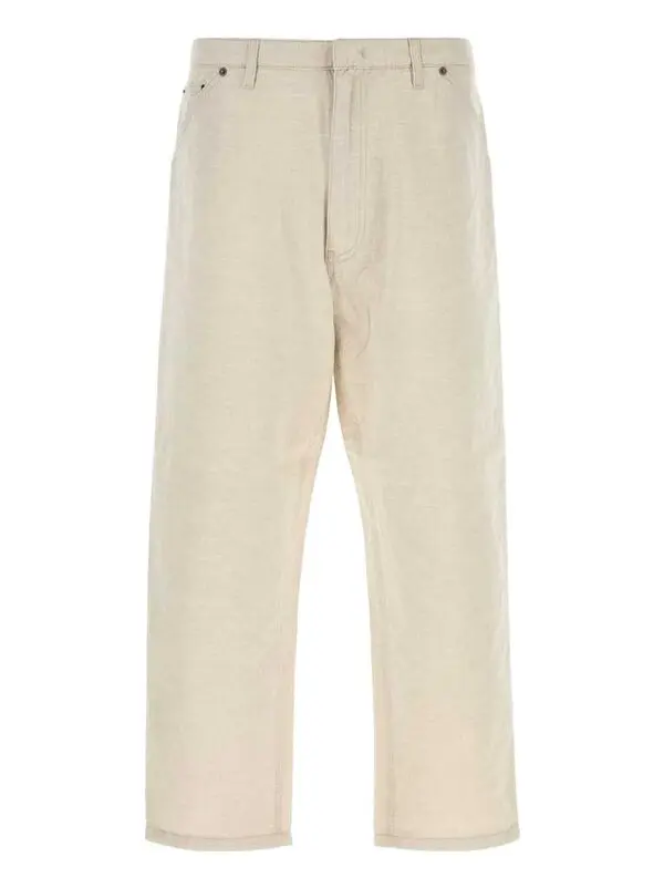 Prada Melange Chambray Pant - White