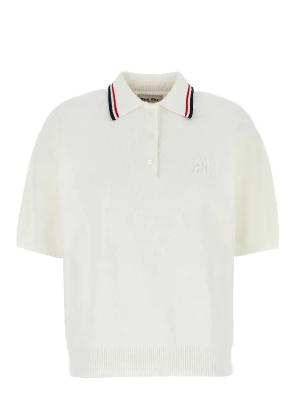 Miu Miu Knitwear Polo Shirt - White