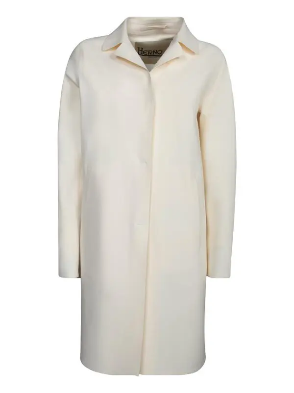 Herno Smooth Fabric Coat - White