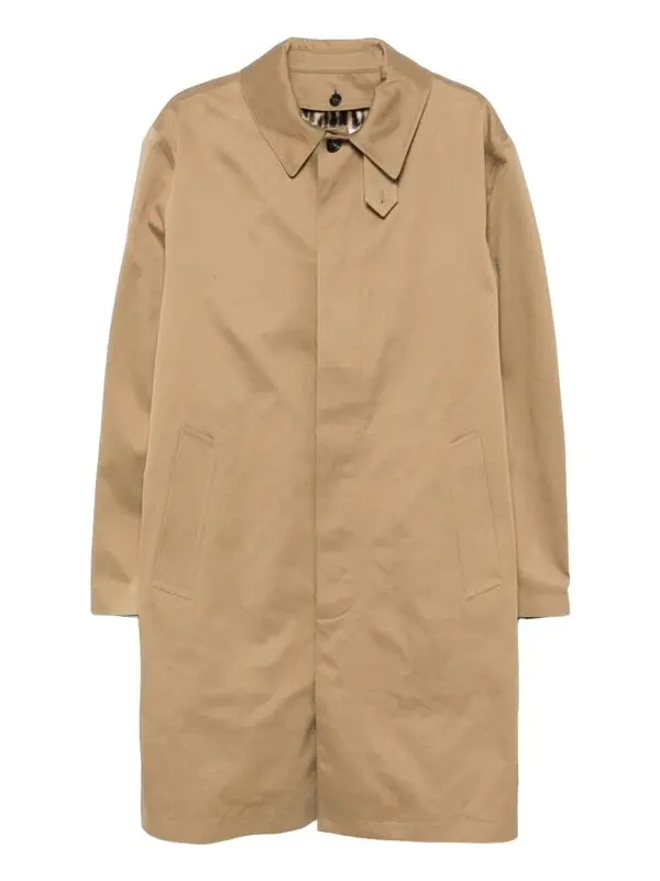 Saint Laurent Cotton Gabardine Coat - Beige